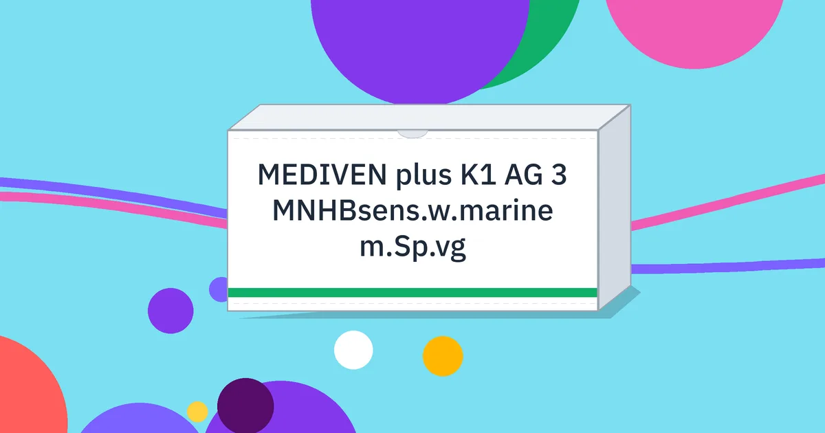 Symbolbild: Packung mit der Aufschrift MEDIVEN plus K1 AG 3 MNHBsens.w.marine m.Sp.vg (PZN 15919223) – Verfügbarkeit und Bezug in Apotheken in Frankfurt am Main