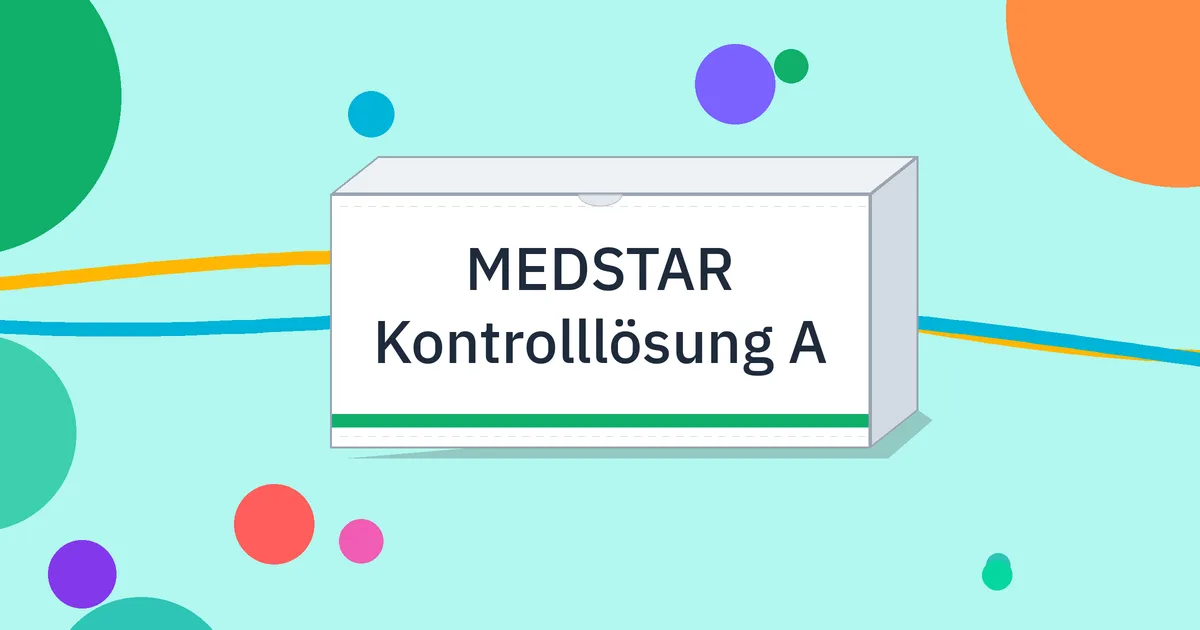 Symbolbild: Packung mit der Aufschrift MEDSTAR Kontrolllösung A (PZN 09921380) – Verfügbarkeit und Bezug in Apotheken in Frankfurt am Main