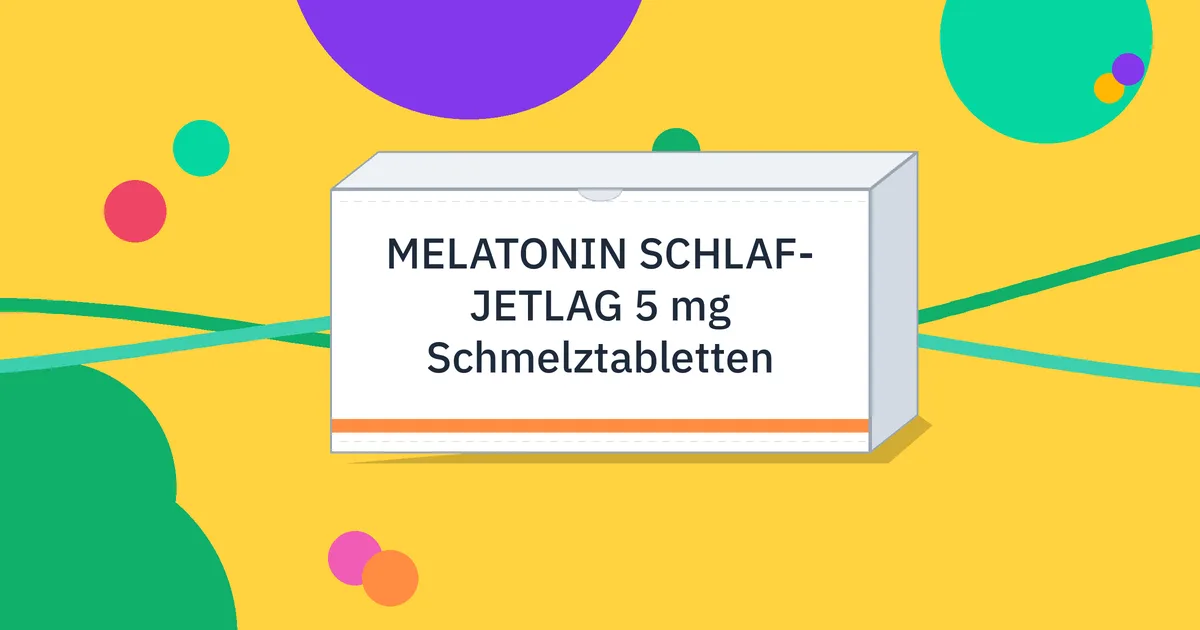 Symbolbild: Packung mit der Aufschrift MELATONIN SCHLAF-JETLAG 5 mg Schmelztabletten (PZN 18087071) – Verfügbarkeit und Bezug in Apotheken in Frankfurt am Main