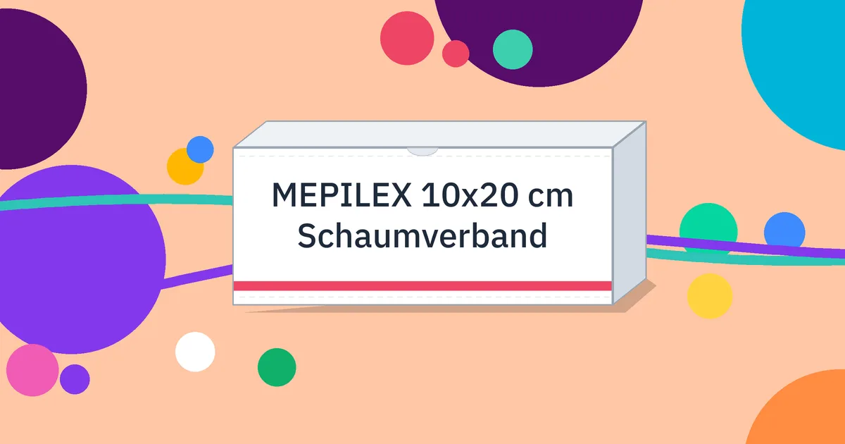Symbolbild: Packung mit der Aufschrift MEPILEX 10x20 cm Schaumverband (PZN 13715829) – Verfügbarkeit und Bezug in Apotheken in Frankfurt am Main