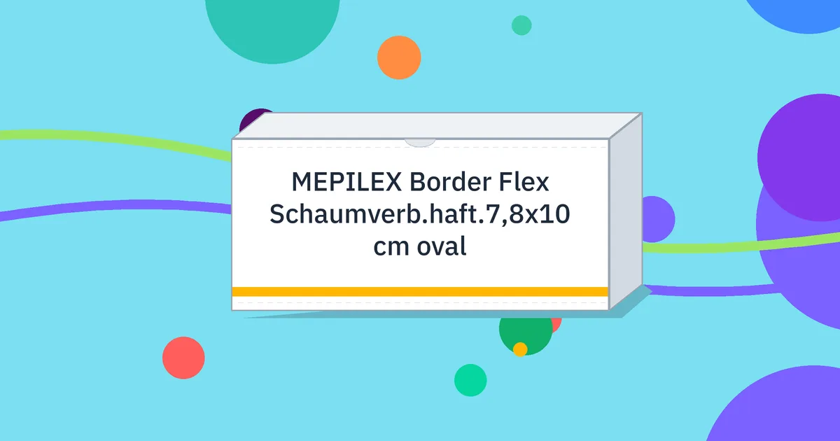 Symbolbild: Packung mit der Aufschrift MEPILEX Border Flex Schaumverb.haft.7,8x10 cm oval (PZN 14412143) – Verfügbarkeit und Bezug in Apotheken in Frankfurt am Main