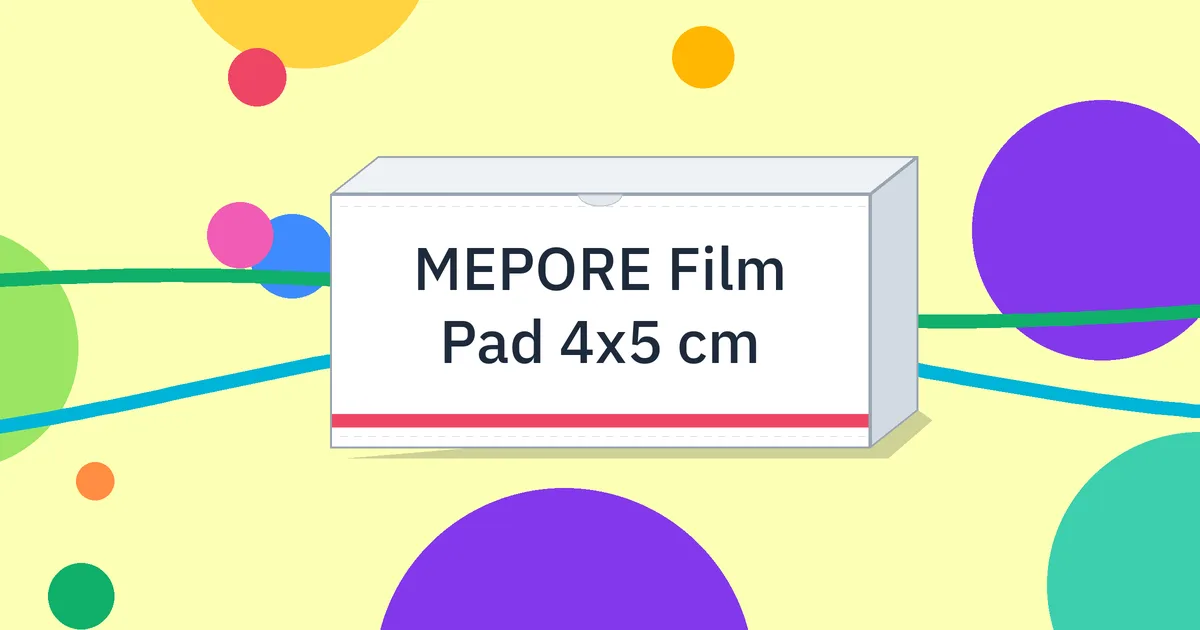 Symbolbild: Packung mit der Aufschrift MEPORE Film Pad 4x5 cm (PZN 09272473) – Verfügbarkeit und Bezug in Apotheken in Frankfurt am Main