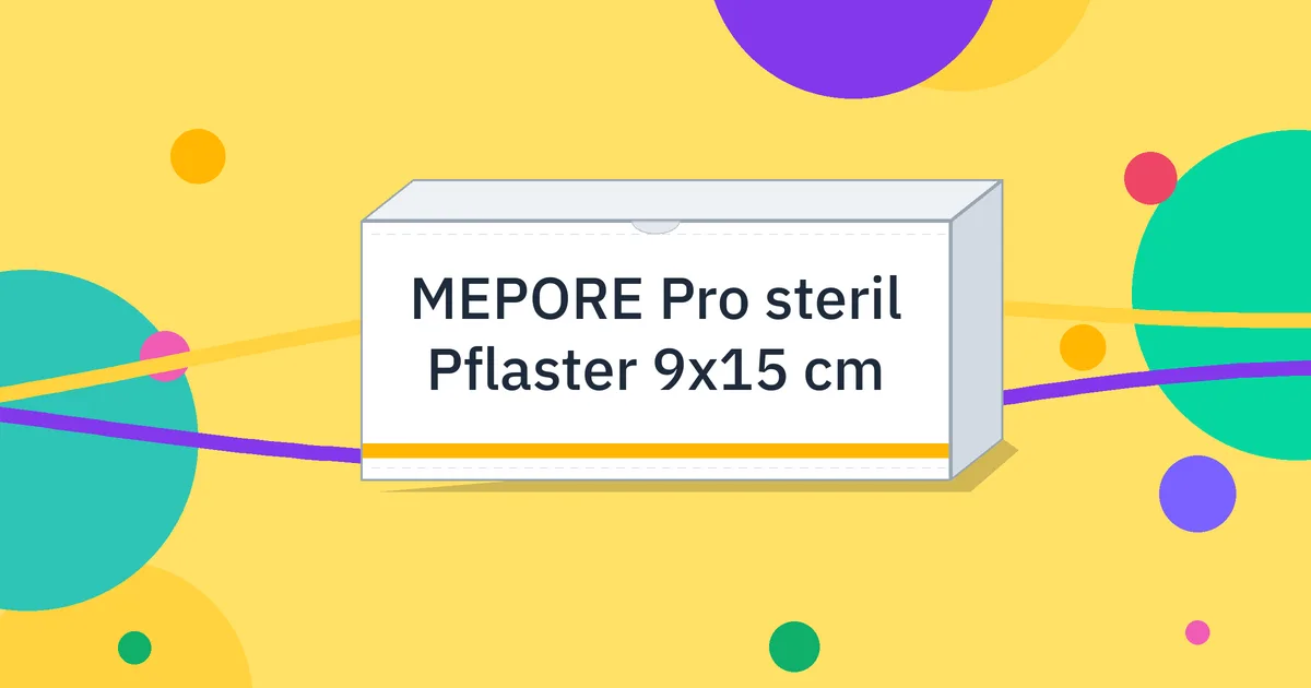 Symbolbild: Packung mit der Aufschrift MEPORE Pro steril Pflaster 9x15 cm (PZN 09314728) – Verfügbarkeit und Bezug in Apotheken in Frankfurt am Main