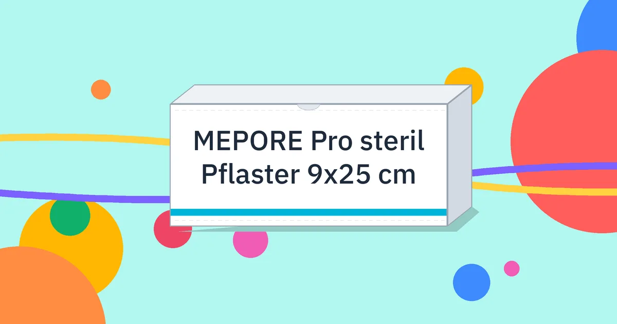 Symbolbild: Packung mit der Aufschrift MEPORE Pro steril Pflaster 9x25 cm (PZN 00755454) – Verfügbarkeit und Bezug in Apotheken in Frankfurt am Main