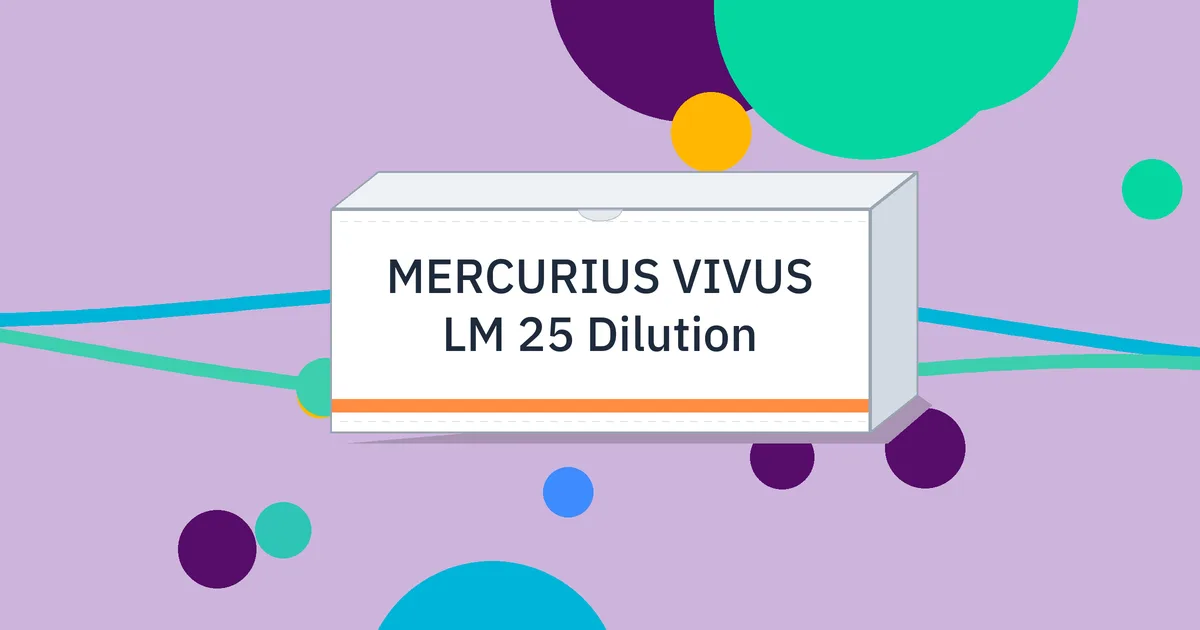 Symbolbild: Packung mit der Aufschrift MERCURIUS VIVUS LM 25 Dilution (PZN 12955141) – Verfügbarkeit und Bezug in Apotheken in Frankfurt am Main