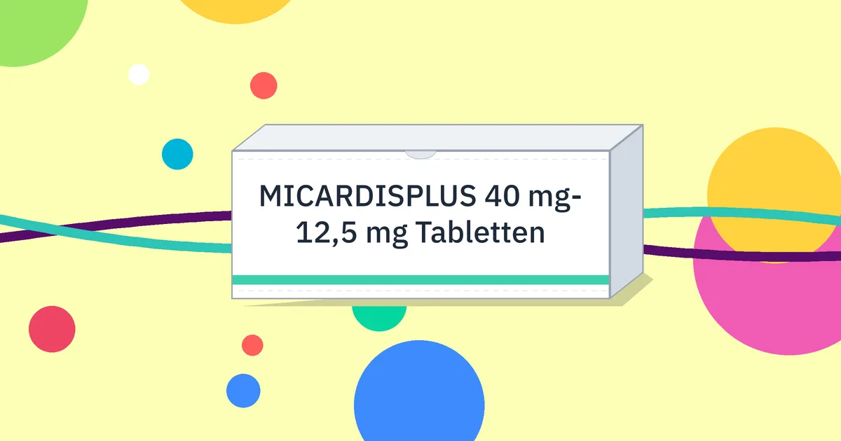 Symbolbild: Packung mit der Aufschrift MICARDISPLUS 40 mg-12,5 mg Tabletten (PZN 16705412) – Verfügbarkeit und Bezug in Apotheken in Frankfurt am Main
