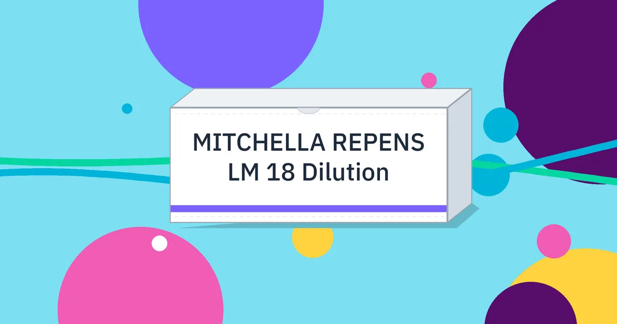 Symbolbild: Packung mit der Aufschrift MITCHELLA REPENS LM 18 Dilution (PZN 13609406) – Verfügbarkeit und Bezug in Apotheken in Frankfurt am Main