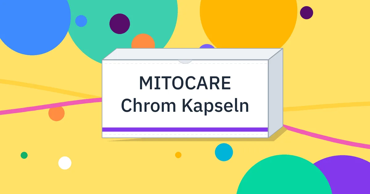 Symbolbild: Packung mit der Aufschrift MITOCARE Chrom Kapseln (PZN 19198252) – Verfügbarkeit und Bezug in Apotheken in Frankfurt am Main