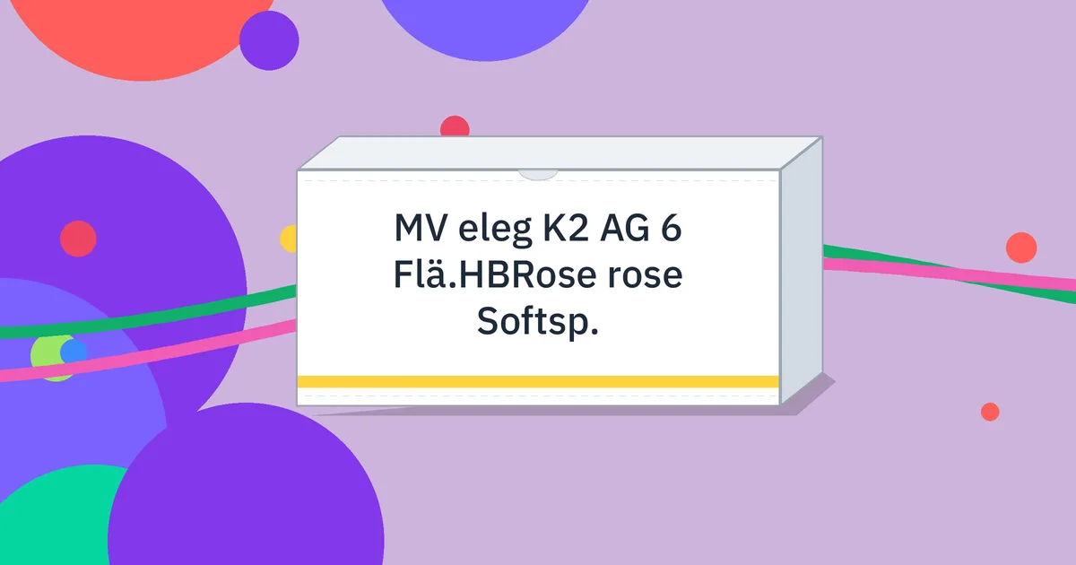 Symbolbild: Packung mit der Aufschrift MV eleg K2 AG 6 Flä.HBRose rose Softsp. (PZN 15718128) – Verfügbarkeit und Bezug in Apotheken in Frankfurt am Main