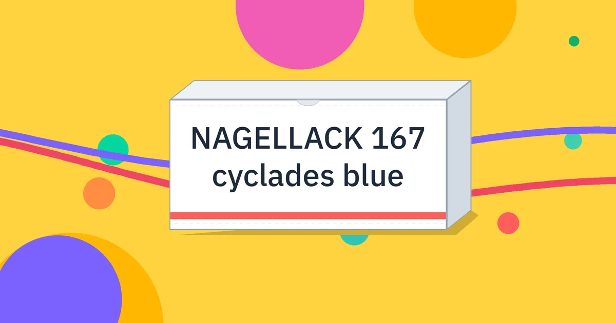 Symbolbild: Packung mit der Aufschrift NAGELLACK 167 cyclades blue (PZN 10850538) – Verfügbarkeit und Bezug in Apotheken in Frankfurt am Main