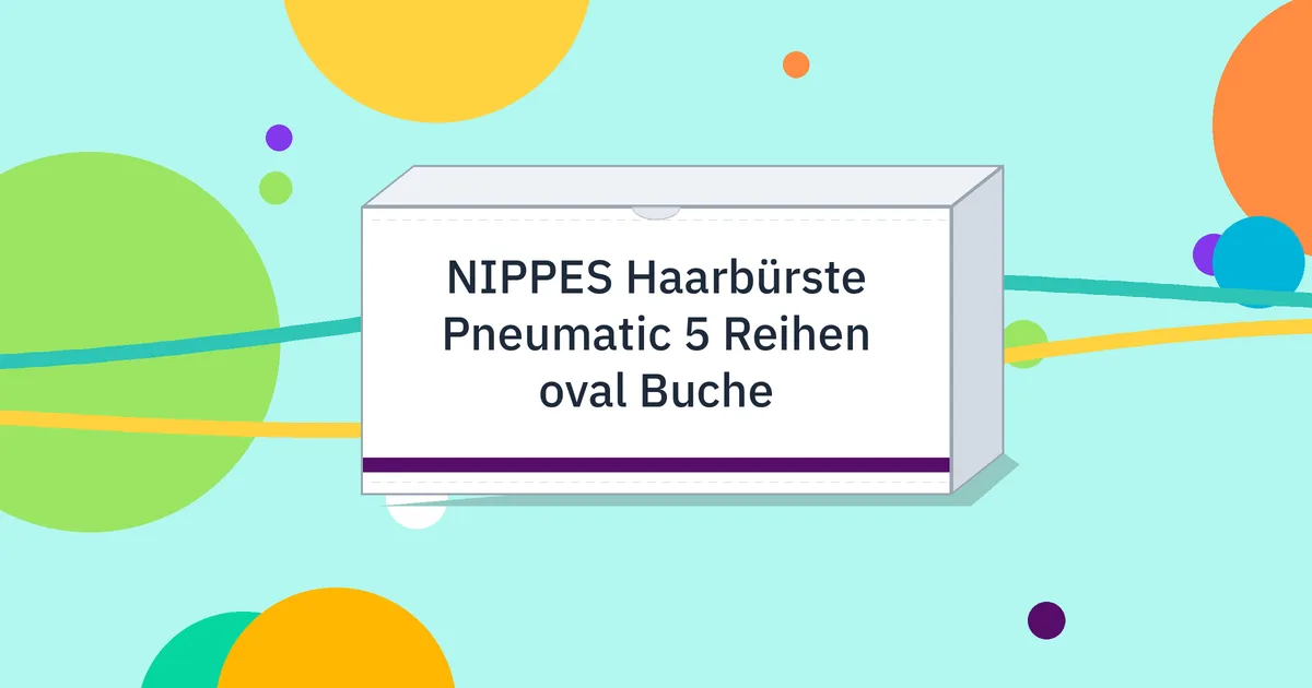 Symbolbild: Packung mit der Aufschrift NIPPES Haarbürste Pneumatic 5 Reihen oval Buche (PZN 19359726) – Verfügbarkeit und Bezug in Apotheken in Frankfurt am Main