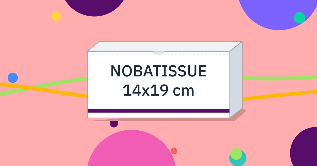 Symbolbild: Packung mit der Aufschrift NOBATISSUE 14x19 cm (PZN 07265405) – Verfügbarkeit und Bezug in Apotheken in Frankfurt am Main