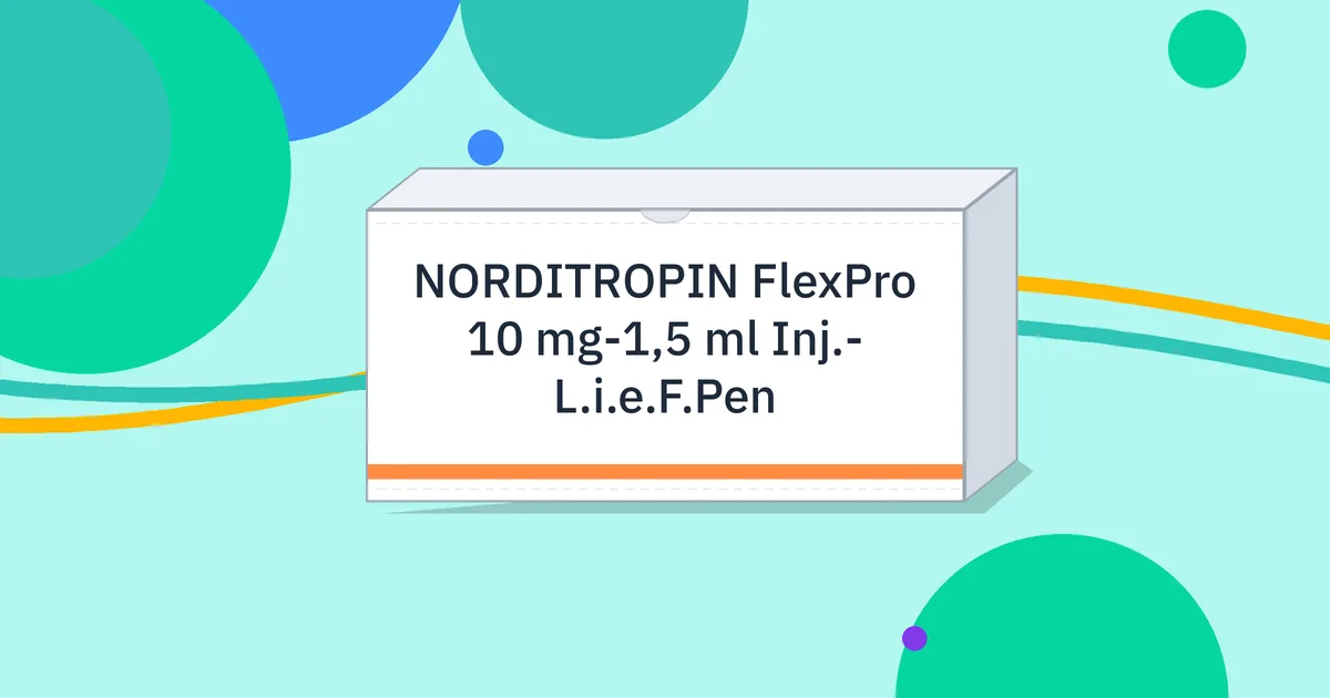 Symbolbild: Packung mit der Aufschrift NORDITROPIN FlexPro 10 mg-1,5 ml Inj.-L.i.e.F.Pen (PZN 10933448) – Verfügbarkeit und Bezug in Apotheken in Frankfurt am Main