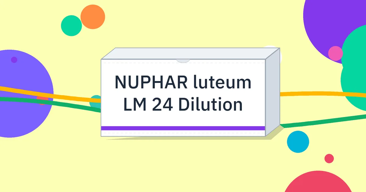 Symbolbild: Packung mit der Aufschrift NUPHAR luteum LM 24 Dilution (PZN 13620649) – Verfügbarkeit und Bezug in Apotheken in Frankfurt am Main