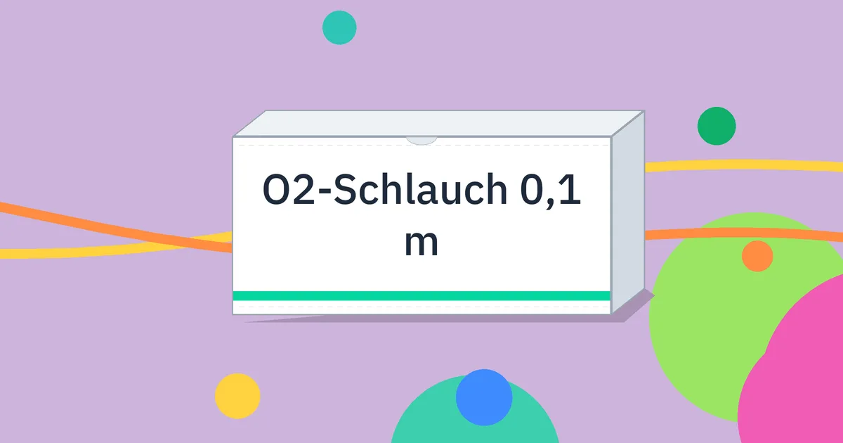 Symbolbild: Packung mit der Aufschrift O2-Schlauch 0,1 m (PZN 17432867) – Verfügbarkeit und Bezug in Apotheken in Frankfurt am Main