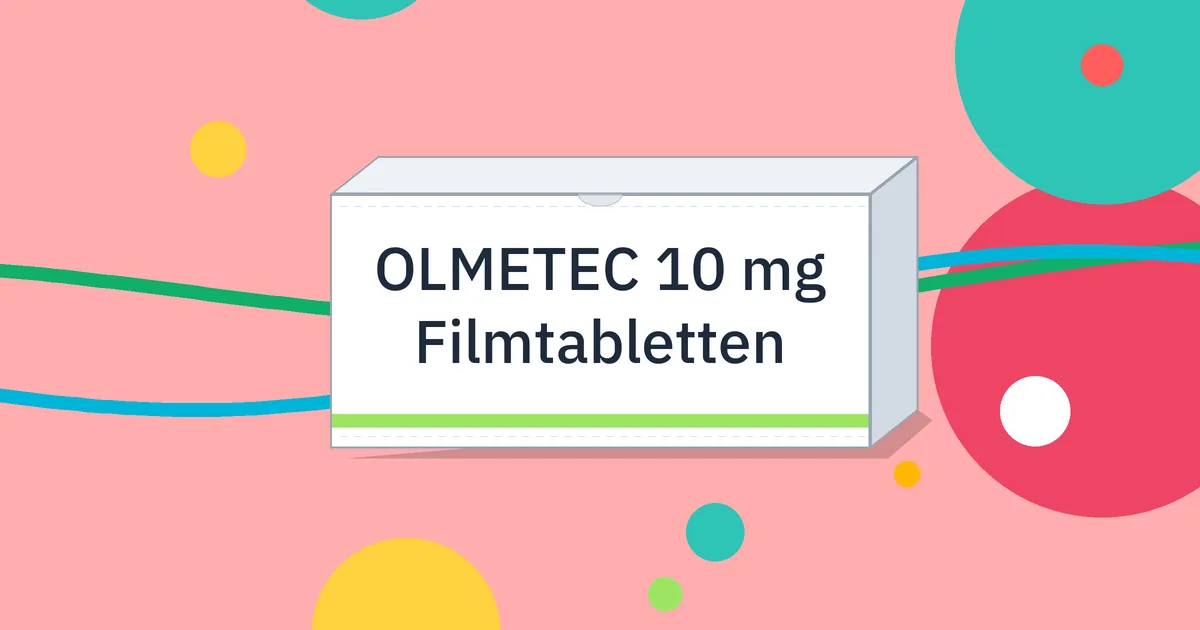 Symbolbild: Packung mit der Aufschrift OLMETEC 10 mg Filmtabletten (PZN 14030743) – Verfügbarkeit und Bezug in Apotheken in Frankfurt am Main