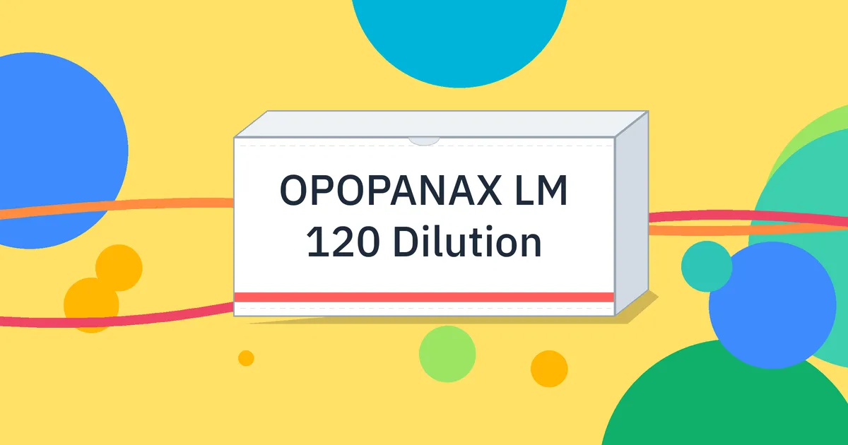 Symbolbild: Packung mit der Aufschrift OPOPANAX LM 120 Dilution (PZN 13627404) – Verfügbarkeit und Bezug in Apotheken in Frankfurt am Main