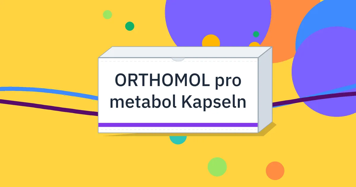 Symbolbild: Packung mit der Aufschrift ORTHOMOL pro metabol Kapseln (PZN 18113153) – Verfügbarkeit und Bezug in Apotheken in Frankfurt am Main