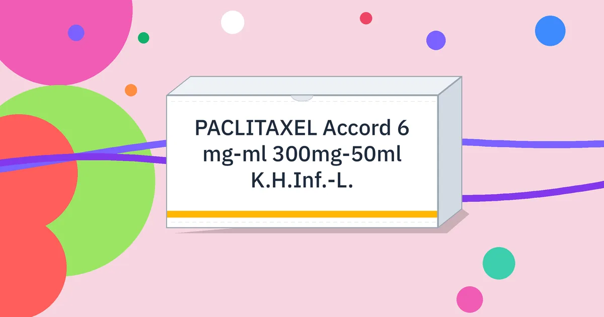 Symbolbild: Packung mit der Aufschrift PACLITAXEL Accord 6 mg-ml 300mg-50ml K.H.Inf.-L. (PZN 02453421) – Verfügbarkeit und Bezug in Apotheken in Frankfurt am Main
