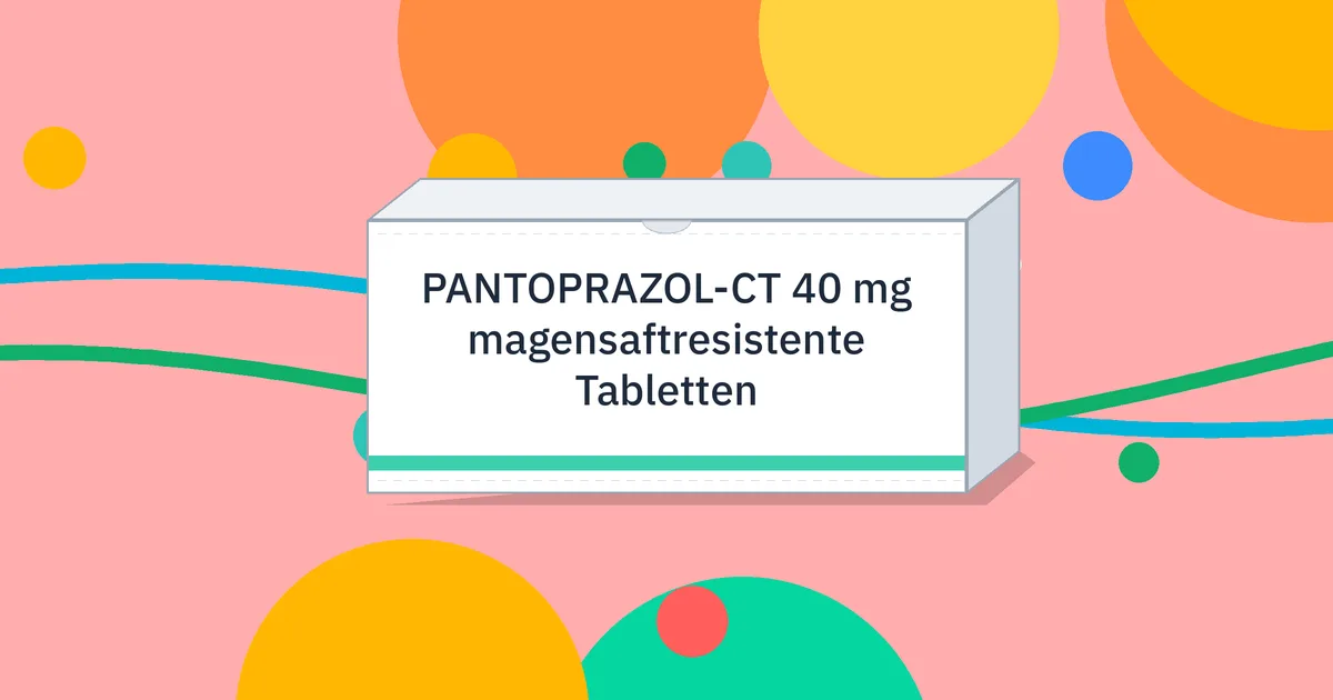 Symbolbild: Packung mit der Aufschrift PANTOPRAZOL-CT 40 mg magensaftresistente Tabletten (PZN 01836344) – Verfügbarkeit und Bezug in Apotheken in Frankfurt am Main
