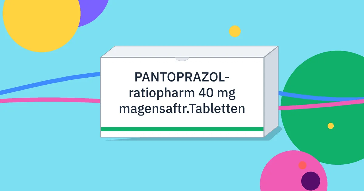 Symbolbild: Packung mit der Aufschrift PANTOPRAZOL-ratiopharm 40 mg magensaftr.Tabletten (PZN 07189756) – Verfügbarkeit und Bezug in Apotheken in Frankfurt am Main