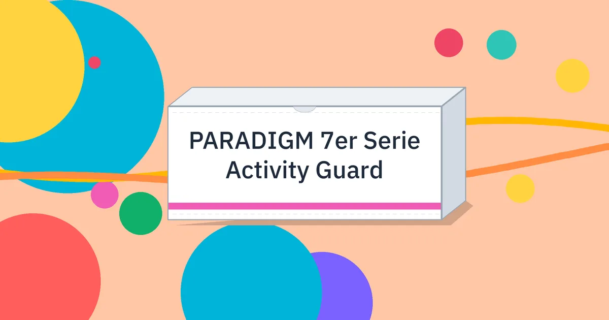 Symbolbild: Packung mit der Aufschrift PARADIGM 7er Serie Activity Guard (PZN 01009807) – Verfügbarkeit und Bezug in Apotheken in Frankfurt am Main
