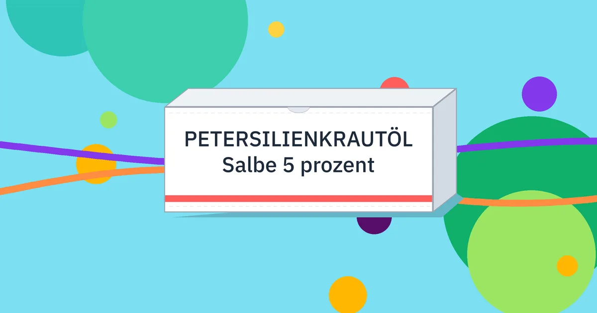 Symbolbild: Packung mit der Aufschrift PETERSILIENKRAUTÖL Salbe 5 prozent (PZN 16761787) – Verfügbarkeit und Bezug in Apotheken in Frankfurt am Main