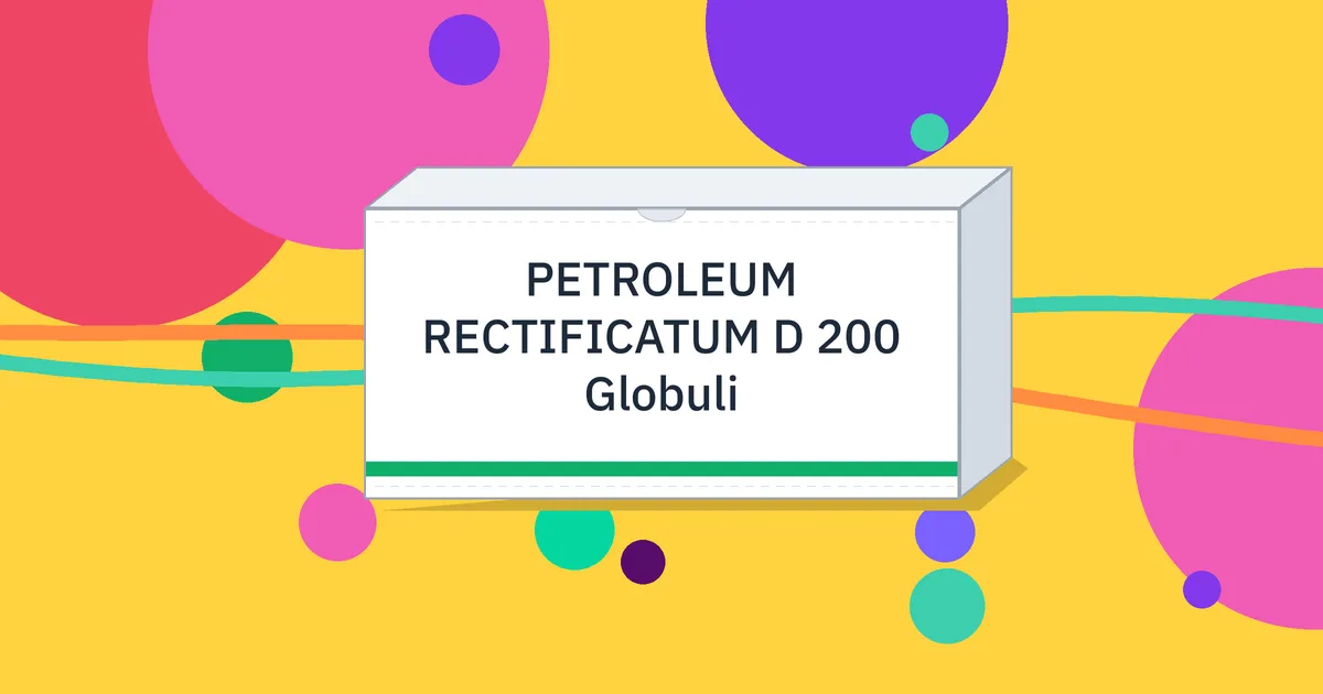 Symbolbild: Packung mit der Aufschrift PETROLEUM RECTIFICATUM D 200 Globuli (PZN 04231156) – Verfügbarkeit und Bezug in Apotheken in Frankfurt am Main