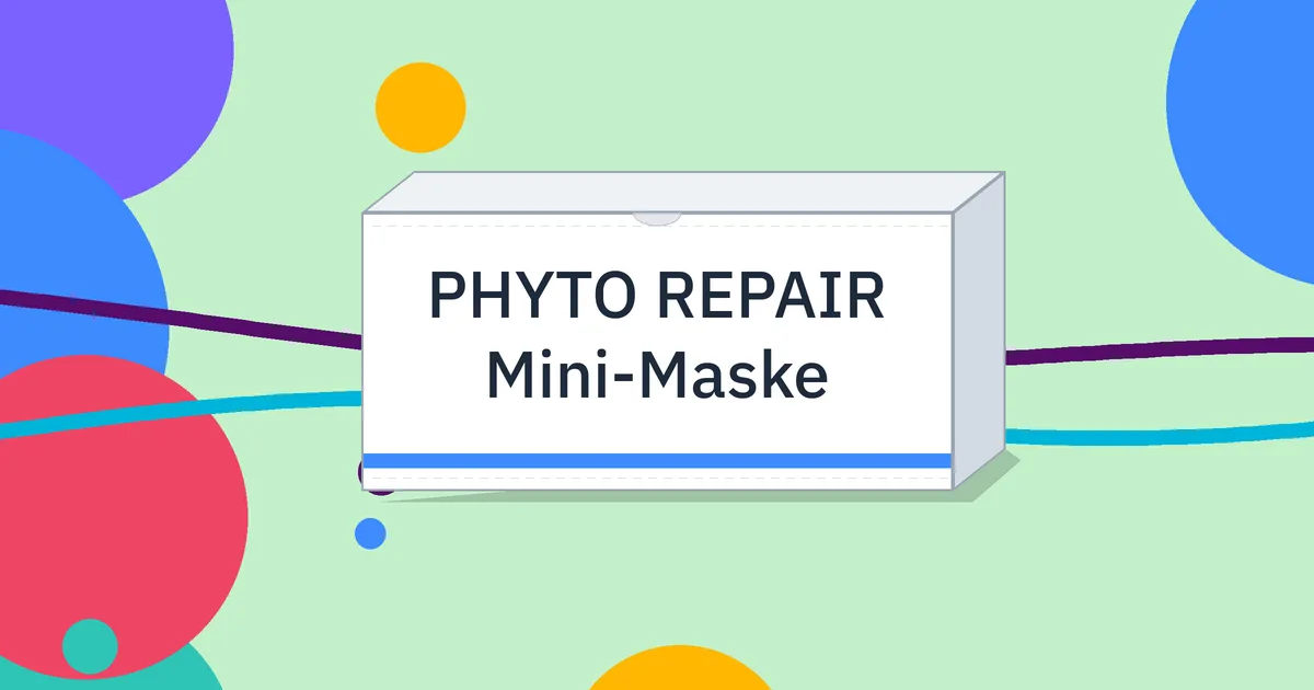 Symbolbild: Packung mit der Aufschrift PHYTO REPAIR Mini-Maske (PZN 20605685) – Verfügbarkeit und Bezug in Apotheken in Frankfurt am Main