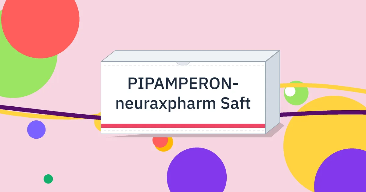 Symbolbild: Packung mit der Aufschrift PIPAMPERON-neuraxpharm Saft (PZN 02572255) – Verfügbarkeit und Bezug in Apotheken in Frankfurt am Main