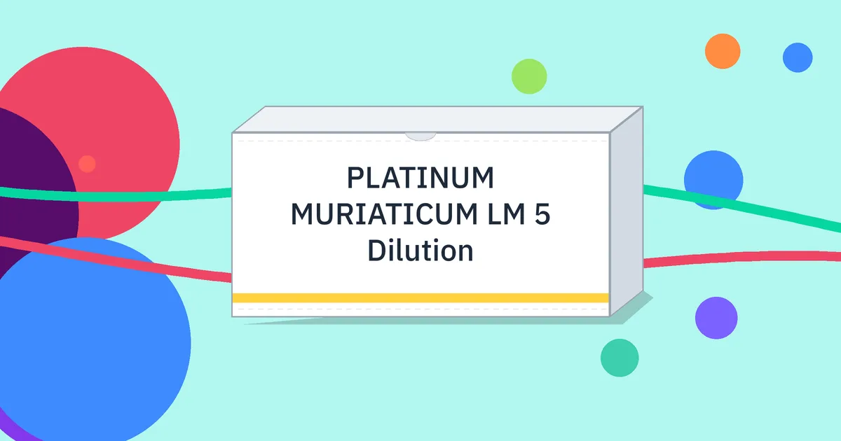 Symbolbild: Packung mit der Aufschrift PLATINUM MURIATICUM LM 5 Dilution (PZN 13647967) – Verfügbarkeit und Bezug in Apotheken in Frankfurt am Main