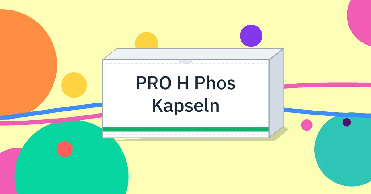 Symbolbild: Packung mit der Aufschrift PRO H Phos Kapseln (PZN 07681693) – Verfügbarkeit und Bezug in Apotheken in Frankfurt am Main