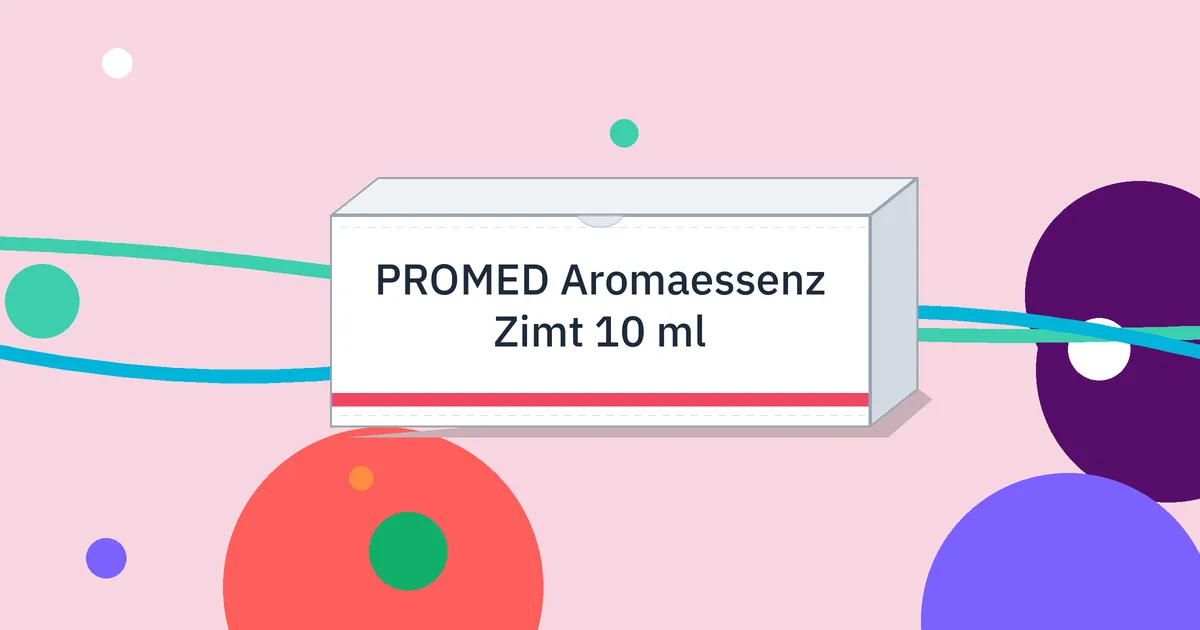 Symbolbild: Packung mit der Aufschrift PROMED Aromaessenz Zimt 10 ml (PZN 11528537) – Verfügbarkeit und Bezug in Apotheken in Frankfurt am Main