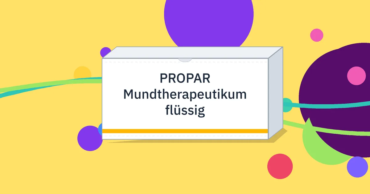 Symbolbild: Packung mit der Aufschrift PROPAR Mundtherapeutikum flüssig (PZN 04022808) – Verfügbarkeit und Bezug in Apotheken in Frankfurt am Main
