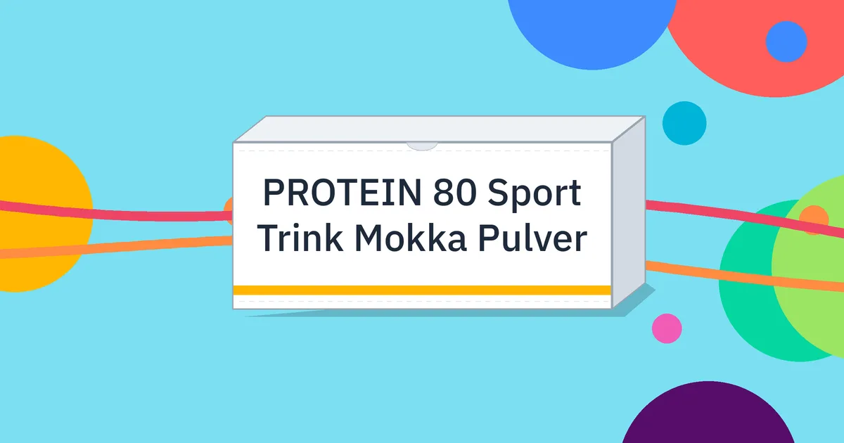 Symbolbild: Packung mit der Aufschrift PROTEIN 80 Sport Trink Mokka Pulver (PZN 07130728) – Verfügbarkeit und Bezug in Apotheken in Frankfurt am Main