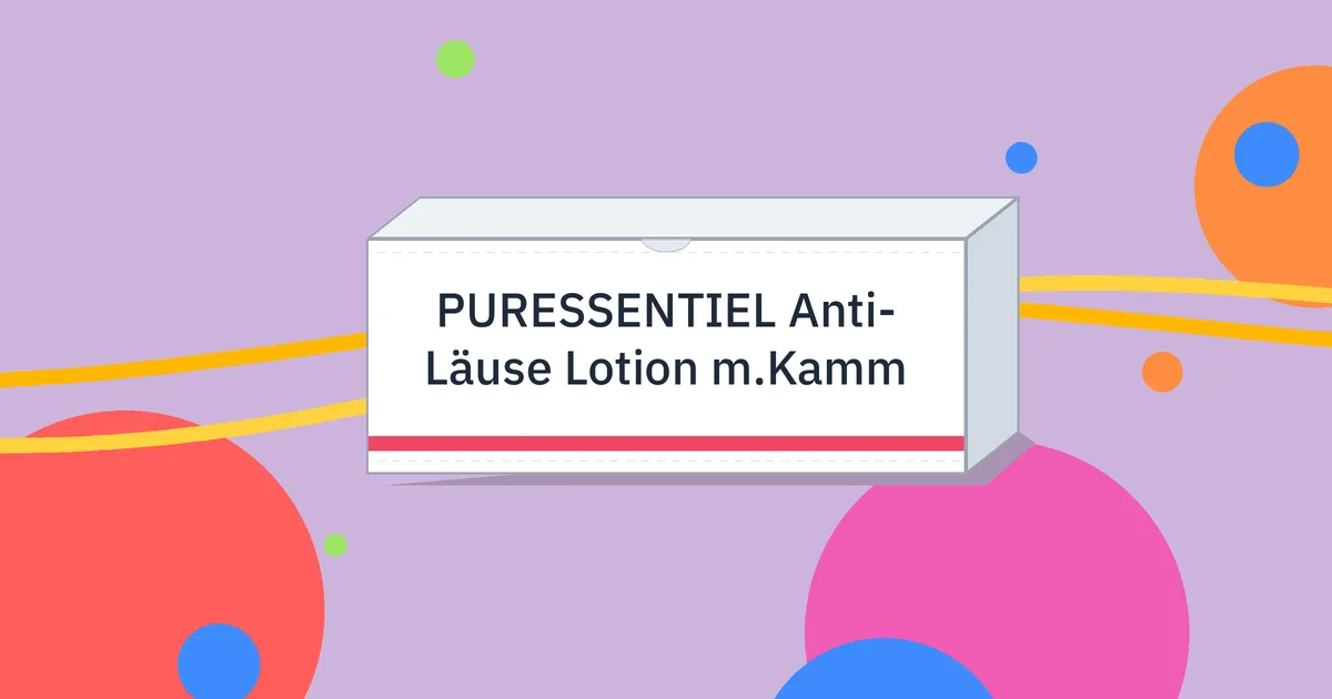 Symbolbild: Packung mit der Aufschrift PURESSENTIEL Anti-Läuse Lotion m.Kamm (PZN 17549262) – Verfügbarkeit und Bezug in Apotheken in Frankfurt am Main