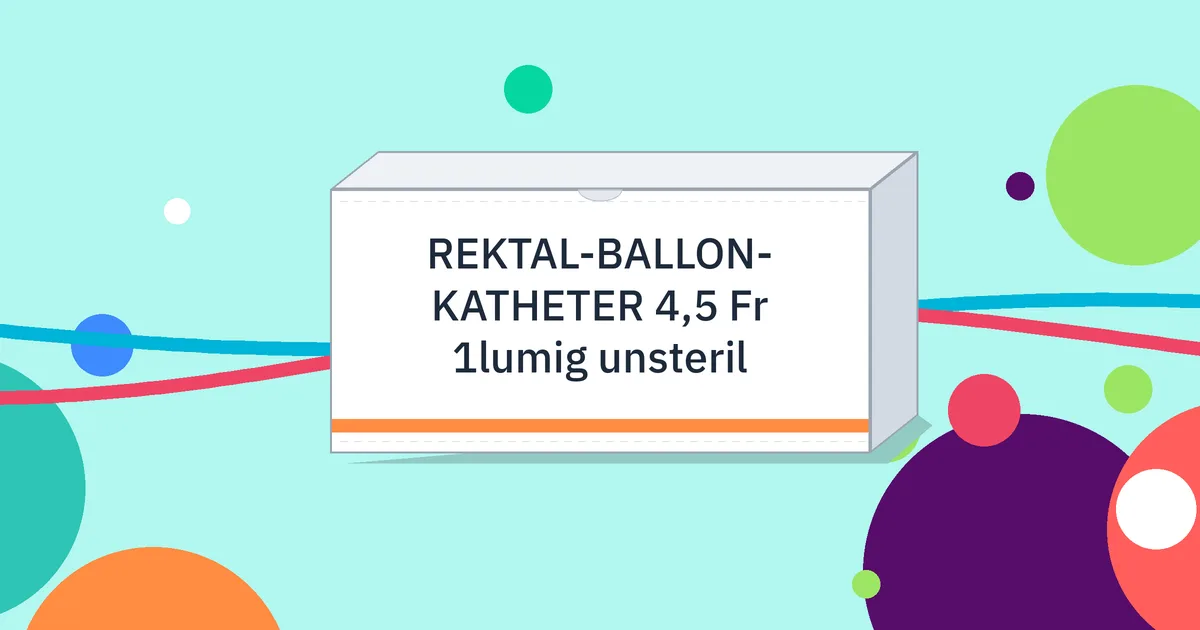Symbolbild: Packung mit der Aufschrift REKTAL-BALLON-KATHETER 4,5 Fr 1lumig unsteril (PZN 16672084) – Verfügbarkeit und Bezug in Apotheken in Frankfurt am Main