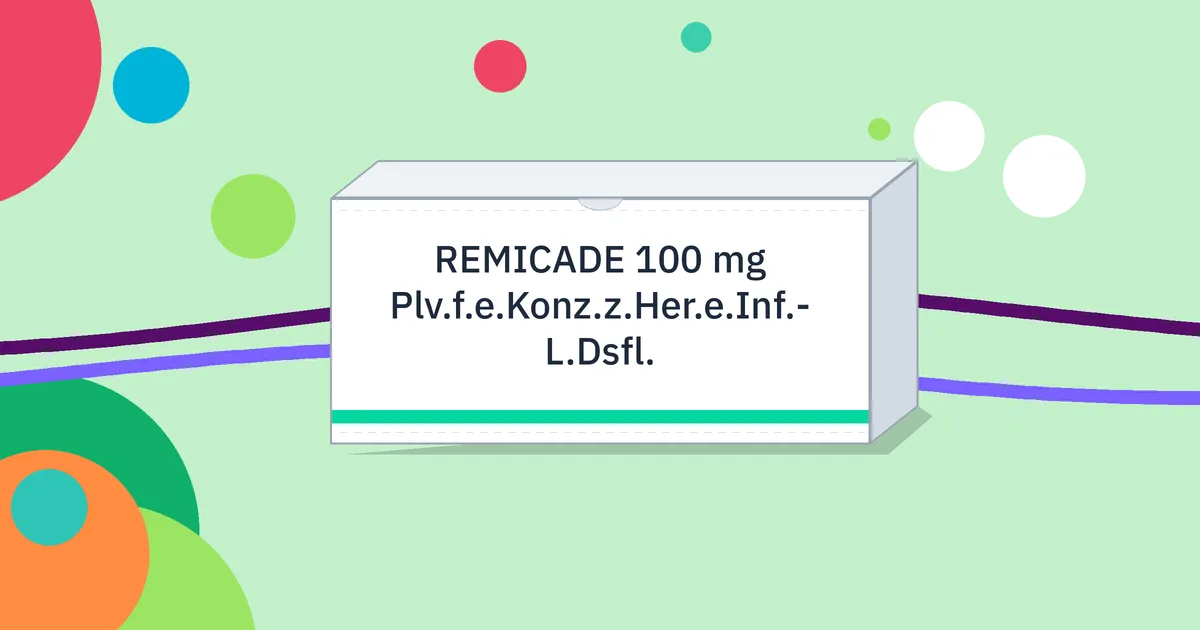 Symbolbild: Packung mit der Aufschrift REMICADE 100 mg Plv.f.e.Konz.z.Her.e.Inf.-L.Dsfl. (PZN 01359654) – Verfügbarkeit und Bezug in Apotheken in Frankfurt am Main