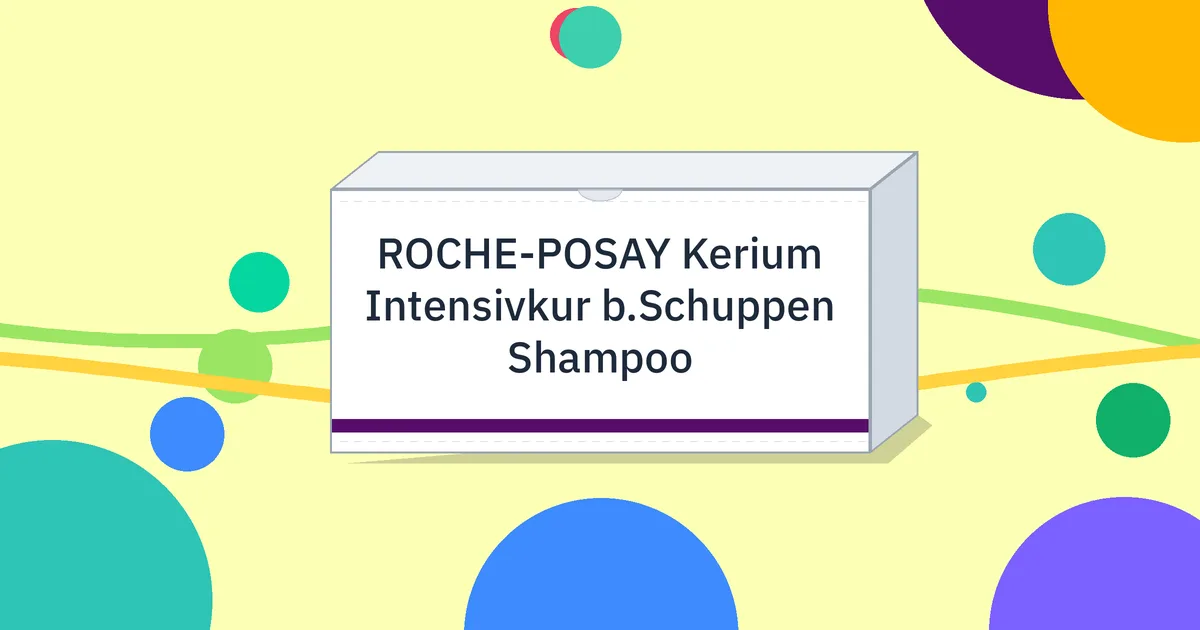 Symbolbild: Packung mit der Aufschrift ROCHE-POSAY Kerium Intensivkur b.Schuppen Shampoo (PZN 04228993) – Verfügbarkeit und Bezug in Apotheken in Frankfurt am Main
