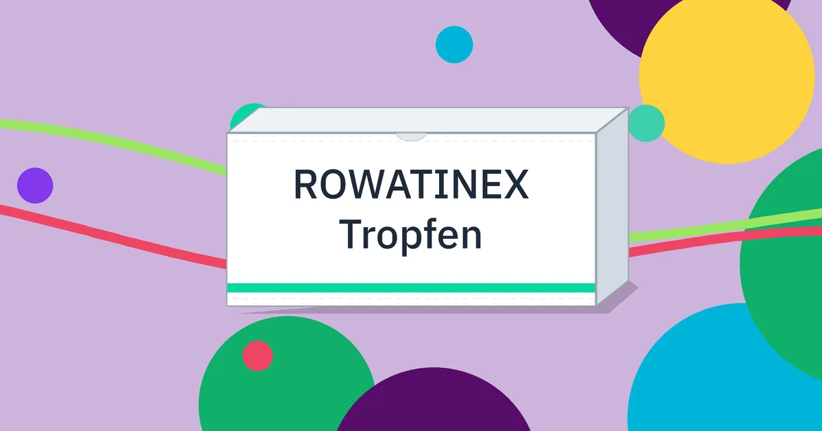Symbolbild: Packung mit der Aufschrift ROWATINEX Tropfen (PZN 00888385) – Verfügbarkeit und Bezug in Apotheken in Frankfurt am Main
