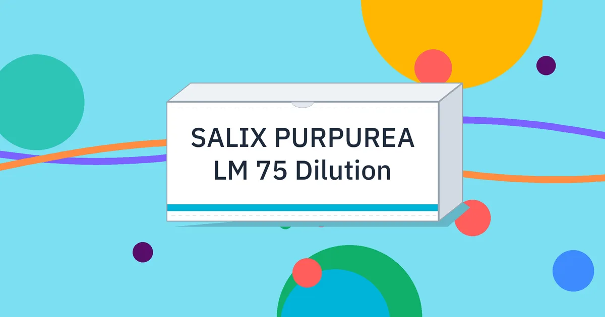 Symbolbild: Packung mit der Aufschrift SALIX PURPUREA LM 75 Dilution (PZN 13178834) – Verfügbarkeit und Bezug in Apotheken in Frankfurt am Main