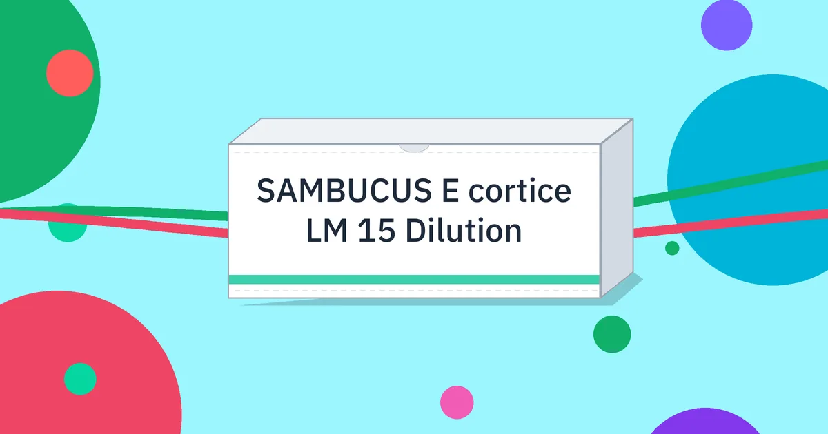 Symbolbild: Packung mit der Aufschrift SAMBUCUS E cortice LM 15 Dilution (PZN 13180009) – Verfügbarkeit und Bezug in Apotheken in Frankfurt am Main
