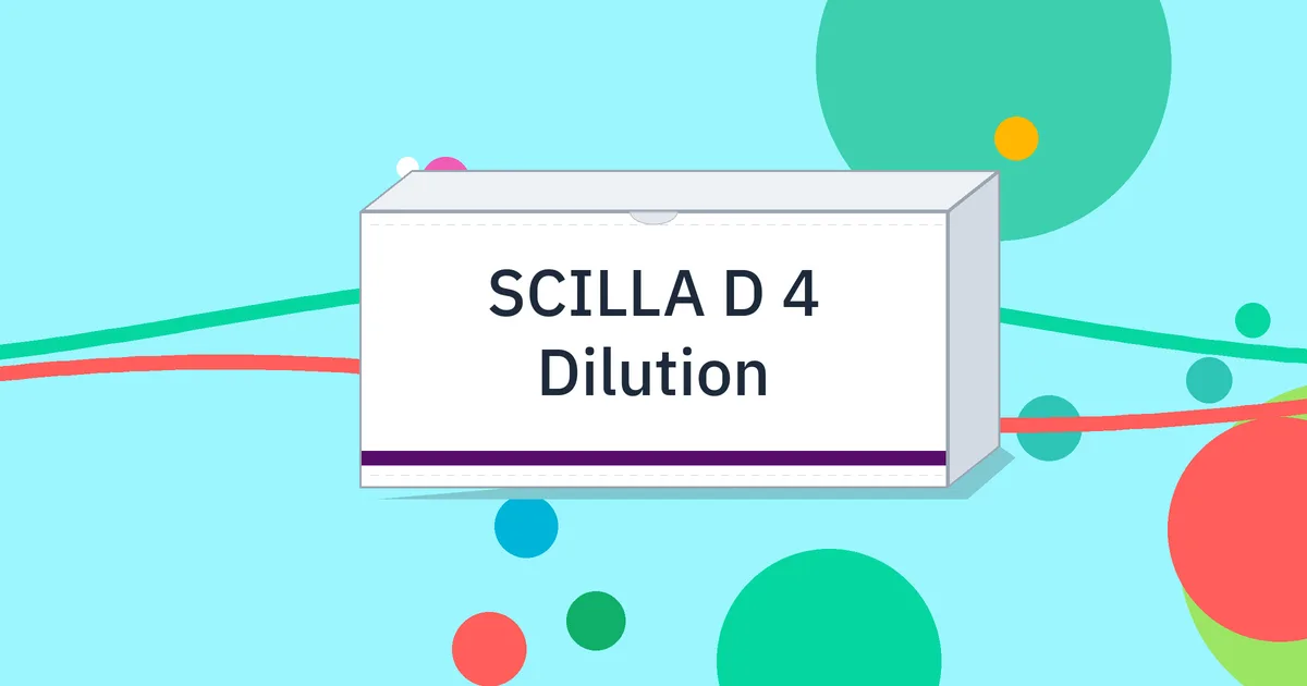 Symbolbild: Packung mit der Aufschrift SCILLA D 4 Dilution (PZN 02105536) – Verfügbarkeit und Bezug in Apotheken in Frankfurt am Main