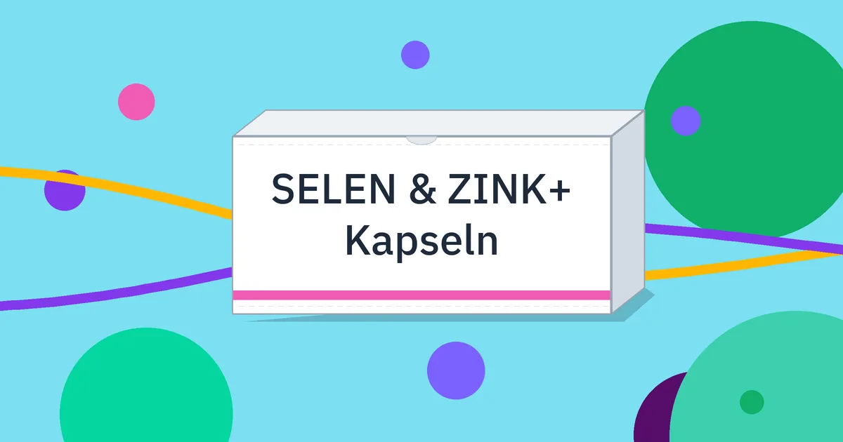Symbolbild: Packung mit der Aufschrift SELEN & ZINK+ Kapseln (PZN 18213707) – Verfügbarkeit und Bezug in Apotheken in Frankfurt am Main