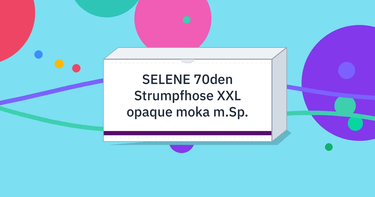 Symbolbild: Packung mit der Aufschrift SELENE 70den Strumpfhose XXL opaque moka m.Sp. (PZN 16173760) – Verfügbarkeit und Bezug in Apotheken in Frankfurt am Main