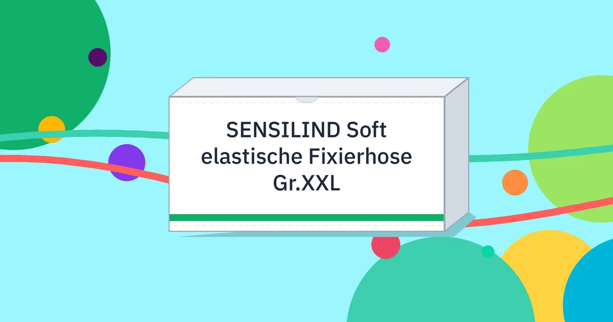Symbolbild: Packung mit der Aufschrift SENSILIND Soft elastische Fixierhose Gr.XXL (PZN 19713777) – Verfügbarkeit und Bezug in Apotheken in Frankfurt am Main