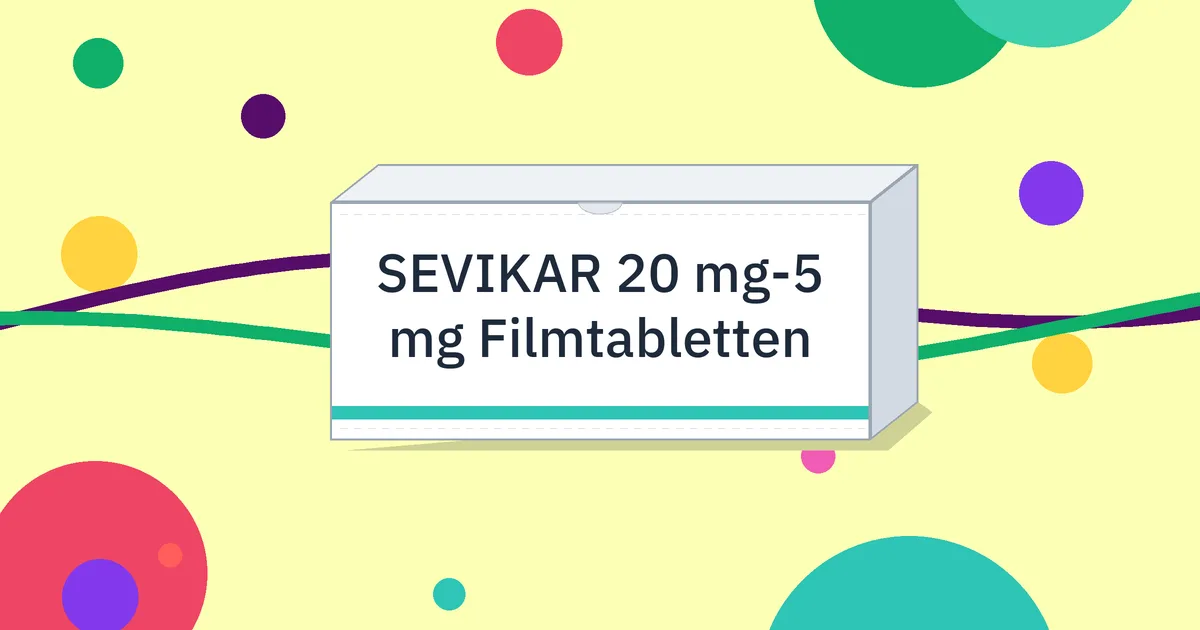 Symbolbild: Packung mit der Aufschrift SEVIKAR 20 mg-5 mg Filmtabletten (PZN 07117722) – Verfügbarkeit und Bezug in Apotheken in Frankfurt am Main
