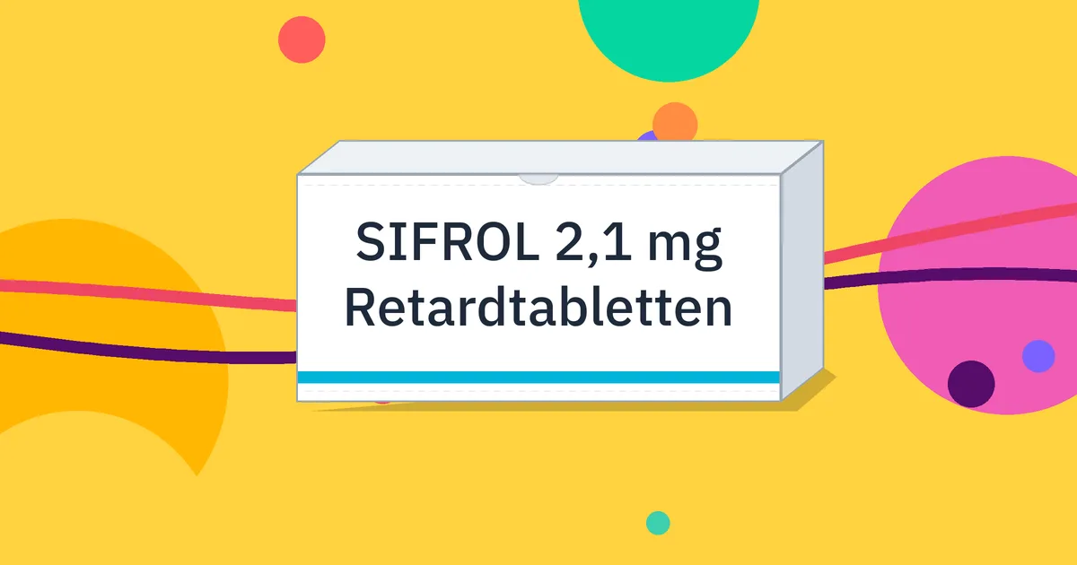 Symbolbild: Packung mit der Aufschrift SIFROL 2,1 mg Retardtabletten (PZN 03319707) – Verfügbarkeit und Bezug in Apotheken in Frankfurt am Main