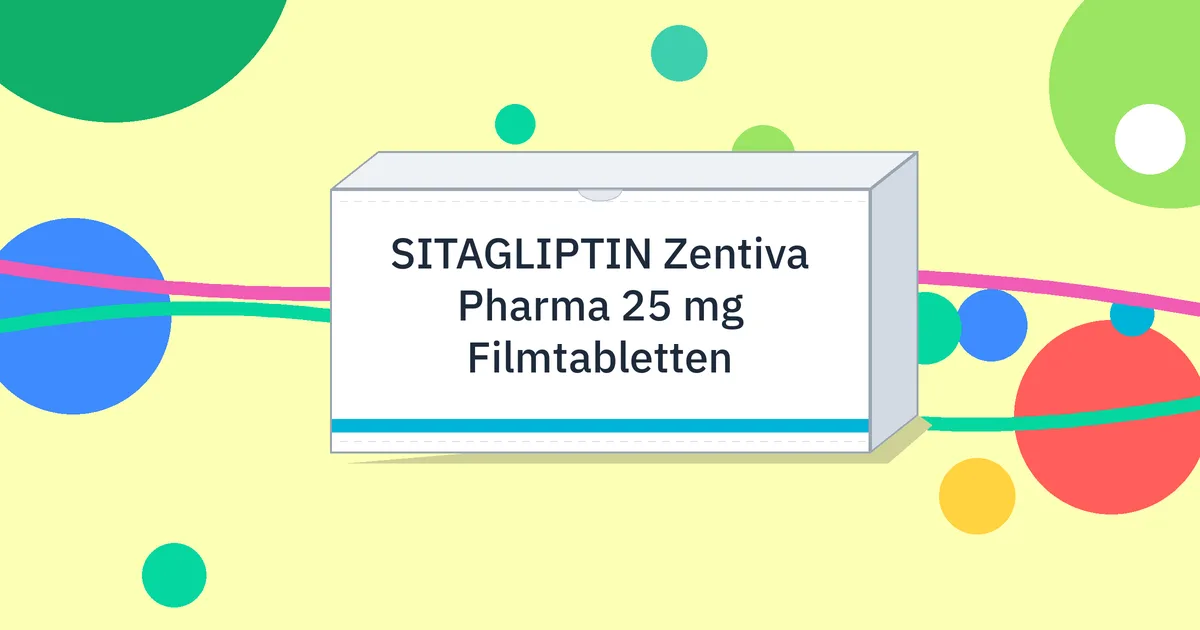 Symbolbild: Packung mit der Aufschrift SITAGLIPTIN Zentiva Pharma 25 mg Filmtabletten (PZN 18841349) – Verfügbarkeit und Bezug in Apotheken in Frankfurt am Main