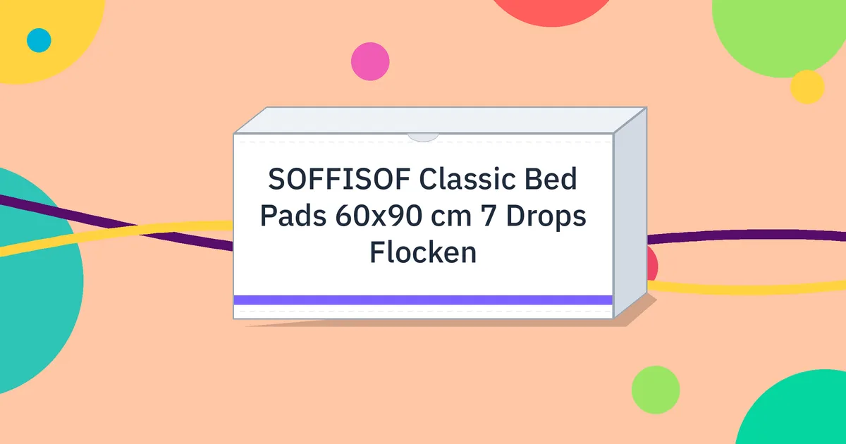 Symbolbild: Packung mit der Aufschrift SOFFISOF Classic Bed Pads 60x90 cm 7 Drops Flocken (PZN 18457668) – Verfügbarkeit und Bezug in Apotheken in Frankfurt am Main
